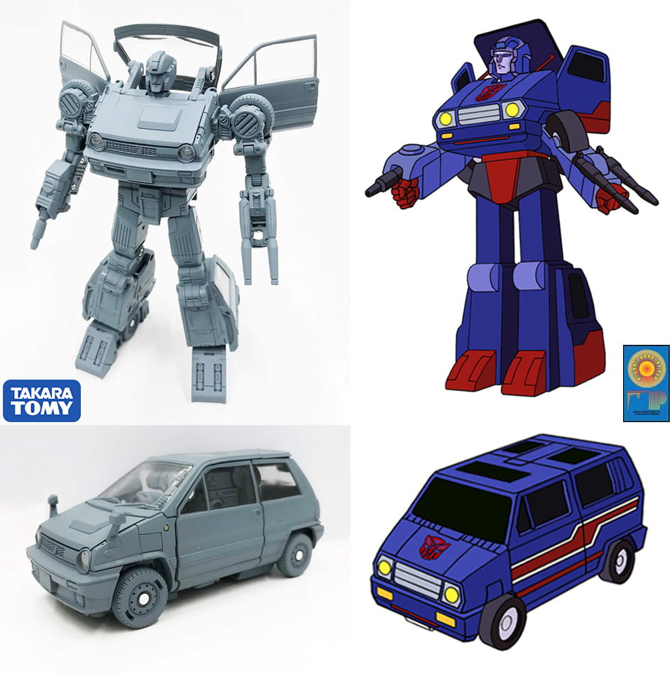 Transformers Masterpiece Autobot Skids Colored and Compared Images